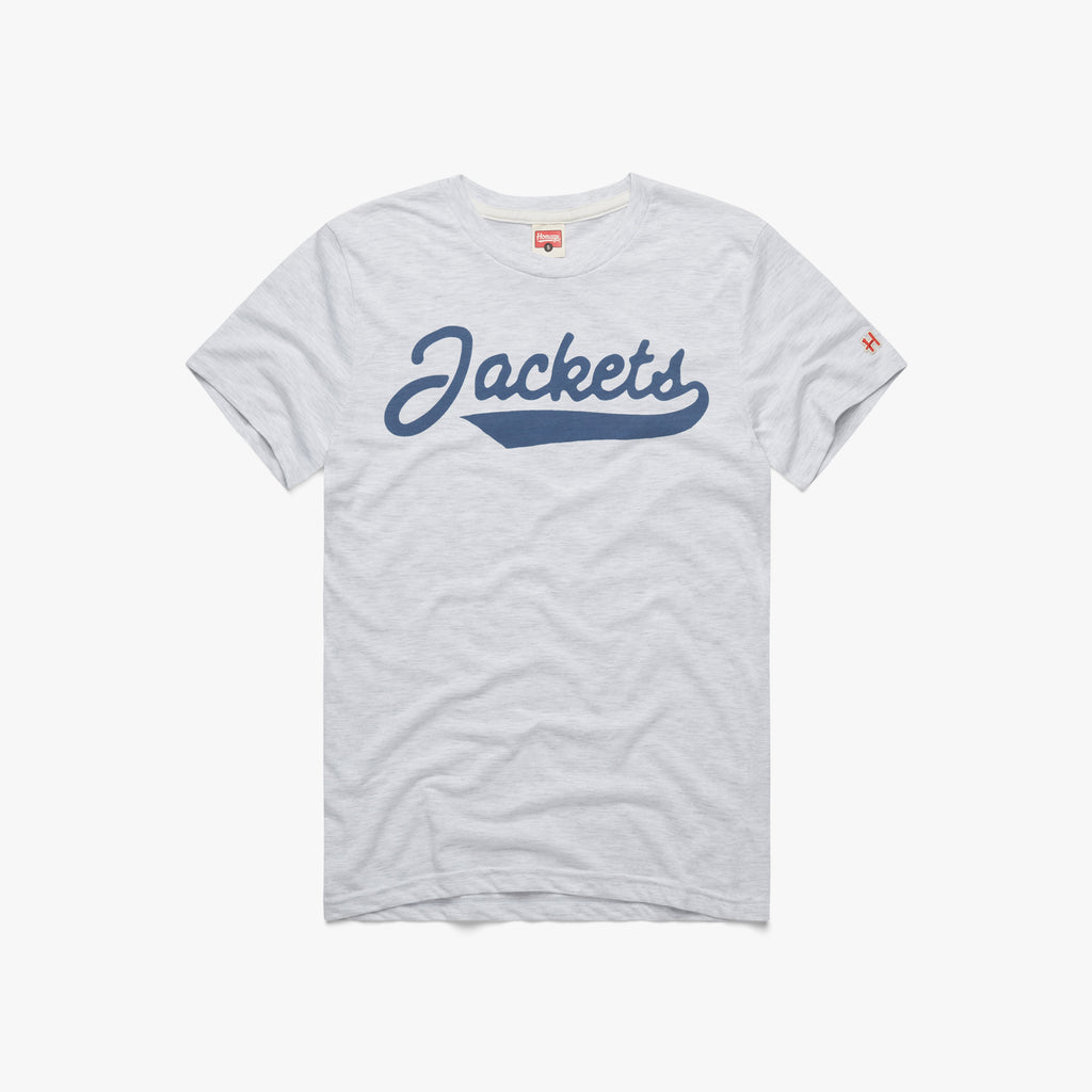 Script Jackets | Retro Columbus Blue Jackets Hockey T-Shirt – HOMAGE